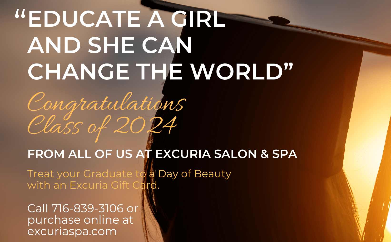 Celebrate Your Graduate with an Excuria Gift Card - Excuria Salon and Spa